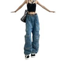 China Cotton Denim Oversized Hiphop Embroiled Baggy Loose Men's Jeans for Sustainable Style for sale