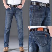 China Zipper Fly XMAMLON Stretch Regular Fit Pants Fashion Men's Denim Slim Mid Waist Jeans for sale