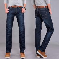 China Zipper Fly XMAMLON Stretch Regular Fit Pants Fashion Men's Denim Slim Mid Waist Jeans for sale