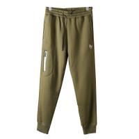 China 100% Cotton Embroidery Men's Fleece Lined Joggers Padded Warm Pants Trousers for Mid Waist for sale