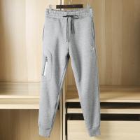 China 100% Cotton Embroidery Men's Fleece Lined Joggers Padded Warm Pants Trousers for Mid Waist for sale