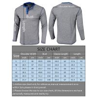 China Long Sleeve Blank Men's Henley Cotton T-shirts Lightweight Button Tees with Round Neck for sale