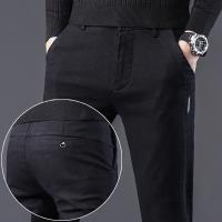 China None Printing Methods Men's Casual Pants Elastic Cotton Suit Pants for Men's Clothing for sale