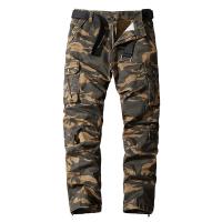 China Men's Multi-Pocket Camouflage Overalls in Pure Cotton with Mid Waist and Straight Fit for sale