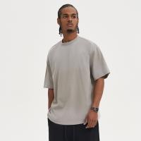 China 100% Cotton Unisex Oversized Basic Tee tshirt Men's Casual Loose Wash Solid T-Shirts for sale