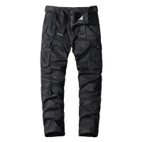 China Men's Multi-Pocket Camouflage Overalls in Pure Cotton with Mid Waist and Straight Fit for sale