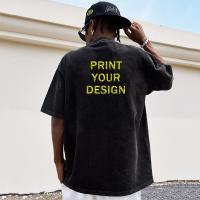 China Loose Version 100%Cotton 230G Heavyweight Washed Streetwear T-Shirt for Oversize Men for sale