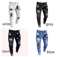 China Custom Men's Skinny Jeans with Decoration Pockets No Printing Methods for sale
