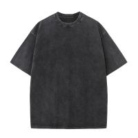 China Loose Version 100%Cotton 230G Heavyweight Washed Streetwear T-Shirt for Oversize Men for sale