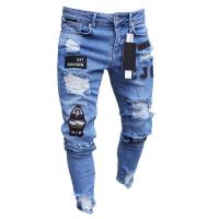 China Custom Men's Skinny Jeans with Decoration Pockets No Printing Methods for sale