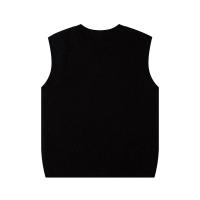 China Men's Sunflower Custom V-neck Pullovers Sweater Knitted Vest Sleeveless Jacquard Jumpers for sale