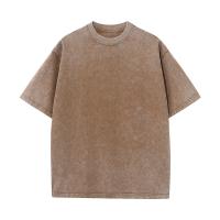 China Round Neck Vintage Graphic T-shirts 100% Cotton Wash Plus Size T-shirts For Men Print for sale