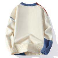 China Round Neck Autumn Winter Mens Christmas Sweaters Korean Streetwear Patchwork Pullover for sale