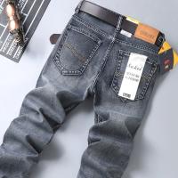 China 80% cotton Straight Denim Men's Jeans Fit Type Regular Waist type Mid waist for sale