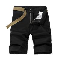 China Polyester Fabric Loose Fit Men's Workout Shorts with Simple and Solid Color Design for sale