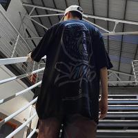 China Custom Logo Hip Hop Style UV Reflective Fluorescence T-shirt Printing for Plus Size Men for sale