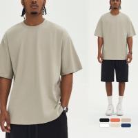 China 220G Oversized 100% Cotton Men's Tshirt for Vintage Streetwear Look by XMAMLON Support for sale