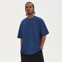 China 220G Oversized 100% Cotton Men's Tshirt for Vintage Streetwear Look by XMAMLON Support for sale
