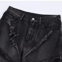 China Bagi Men's Denim Jeans in XMAMLON RTS with Zip Placket Fly Opening and Damage Blue for sale