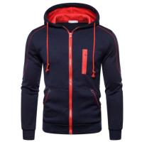 China Men's Casual Zipper Jacket Pullover Sweatshirt in Cotton Fabric for Customization for sale