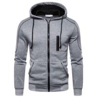 China Men's Casual Zipper Jacket Pullover Sweatshirt in Cotton Fabric for Customization for sale
