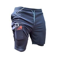 China Chemical Fiber Blending Men's Elastic Waist Shorts for Quick Dry and Custom Print for sale