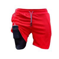 China Chemical Fiber Blending Men's Elastic Waist Shorts for Quick Dry and Custom Print for sale