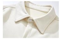 China Men's Winter 2023 Suede Solid Color Long Sleeve Shirt with Pockets and Loose Fit Style for sale