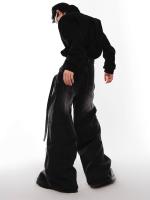 China Men's Hip Hop Double Waisted Stacked Denim Jeans Trousers  In-Stock Items for sale