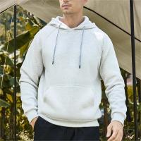 China Men's Plus-size Hooded Sweatshirt Winter Streetman Loose White Fleece with Custom Print for sale
