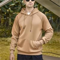 China Men's Plus-size Hooded Sweatshirt Winter Streetman Loose White Fleece with Custom Print for sale