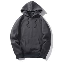 China Men's Plus-size Hooded Sweatshirt Winter Streetman Loose White Fleece with Custom Print for sale