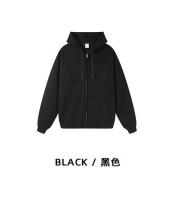 China Custom Logo 350G Cotton Thick Sweatshirts with Zipper Regular Sleeves and Fabric Weight for sale