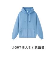 China Custom Logo 350G Cotton Thick Sweatshirts with Zipper Regular Sleeves and Fabric Weight for sale