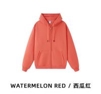 China Custom Logo 350G Cotton Thick Sweatshirts with Zipper Regular Sleeves and Fabric Weight for sale