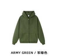 China Custom Logo 350G Cotton Thick Sweatshirts with Zipper Regular Sleeves and Fabric Weight for sale