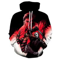China 2023 Autumn/Winter Men's Hooded Hoodie with 3D Halloween Print in Polyester/Cotton Blend for sale