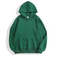 China Winter Plain Hoodies Men's Hoodie Thick Tight Fleece Drop Shoulder Hoodie Cotton XS-4XL 480g for sale