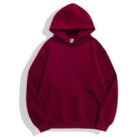 China Winter Plain Hoodies Men's Hoodie Thick Tight Fleece Drop Shoulder Hoodie Cotton XS-4XL 480g for sale