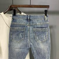 China WASHED Designer Men's Pants Jeans Slim Trousers For Men Cropped In-Stock Items for sale