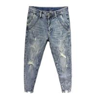 China WASHED Designer Men's Pants Jeans Slim Trousers For Men Cropped In-Stock Items for sale