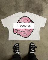 China Men's and Women's Oversized T-shirts with Custom RTS Graphic Print in 100% Cotton for sale