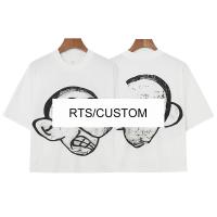 China Men's and Women's Oversized T-shirts with Custom RTS Graphic Print in 100% Cotton for sale