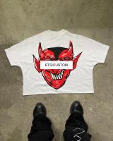 China Men's and Women's Oversized T-shirts with Custom RTS Graphic Print in 100% Cotton for sale