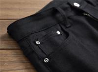 China Winter Logo Pattern Digital Printing Mens Jeans Night Club Black White Designer Jeans Men for sale