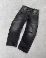 China Custom Wide Leg Pants Mid Waist Denim Baggy Tears Jeans Women Plus Size Men's Trousers for sale