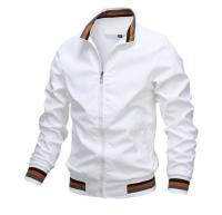 China 2023 Spring Autumn Waterproof Zip Up Casual Jacket for Men Loose Fit Baseball Bomber Coat for sale