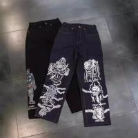 China Design RTS Custom Loose Denim Baggy Jeans for Men and Women Straight Fit Boyfriend Jeans for sale