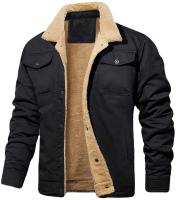 China NO Seamless Fusing Men's Winter Coat with Cotton Fleece Cargo and Print Pattern for sale