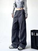 China Pockets Decoration Women's Cargo Pants Custom Tracksuit Trousers for Summer Streetwear for sale